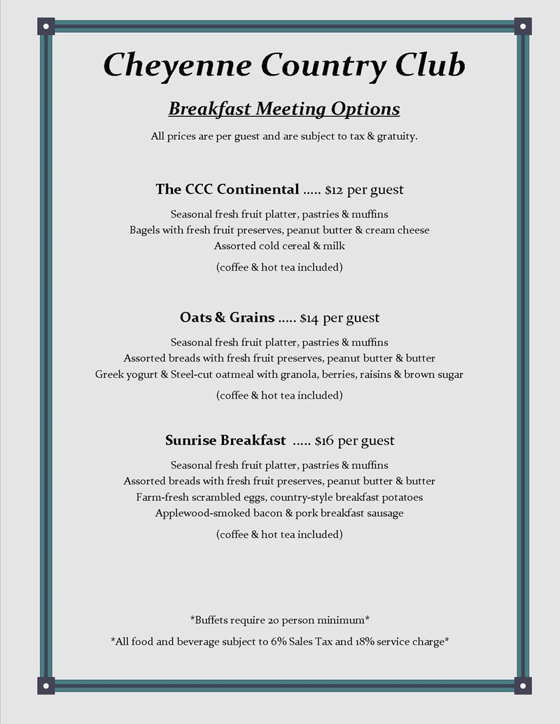 Banquet - Cheyenne Country Club