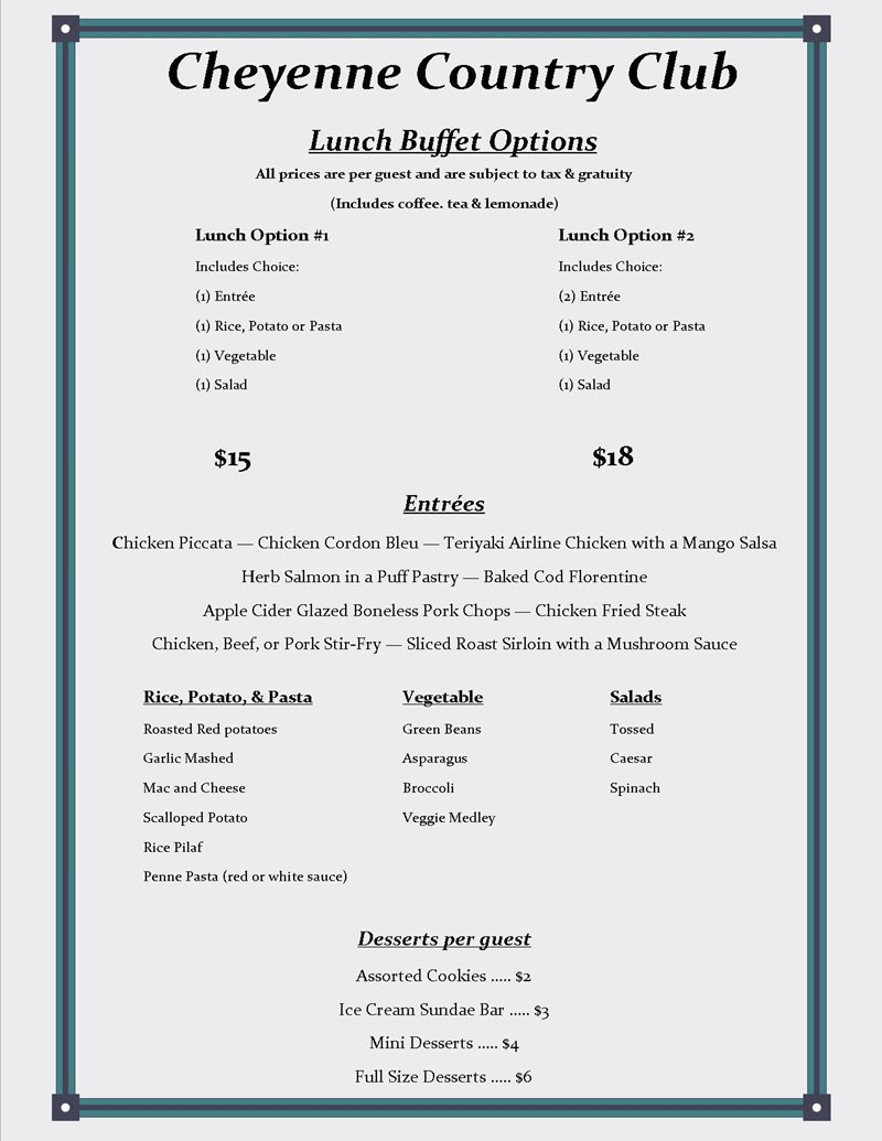 Banquet - Cheyenne Country Club