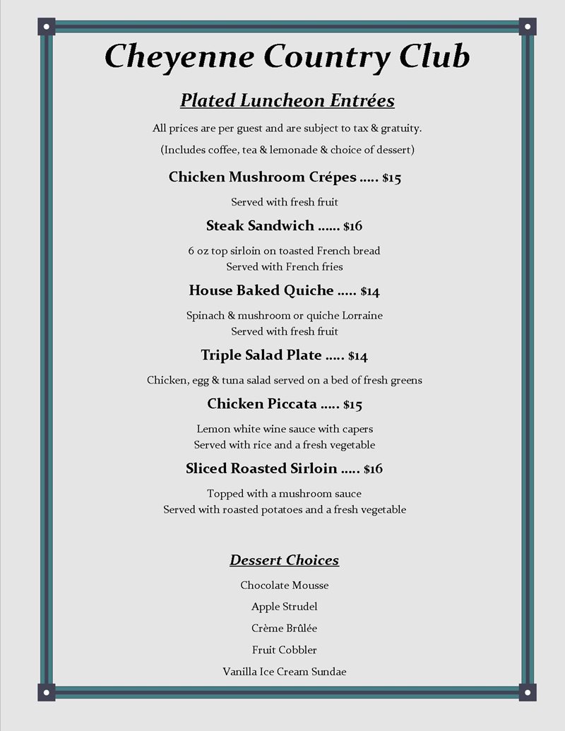 Banquet - Cheyenne Country Club